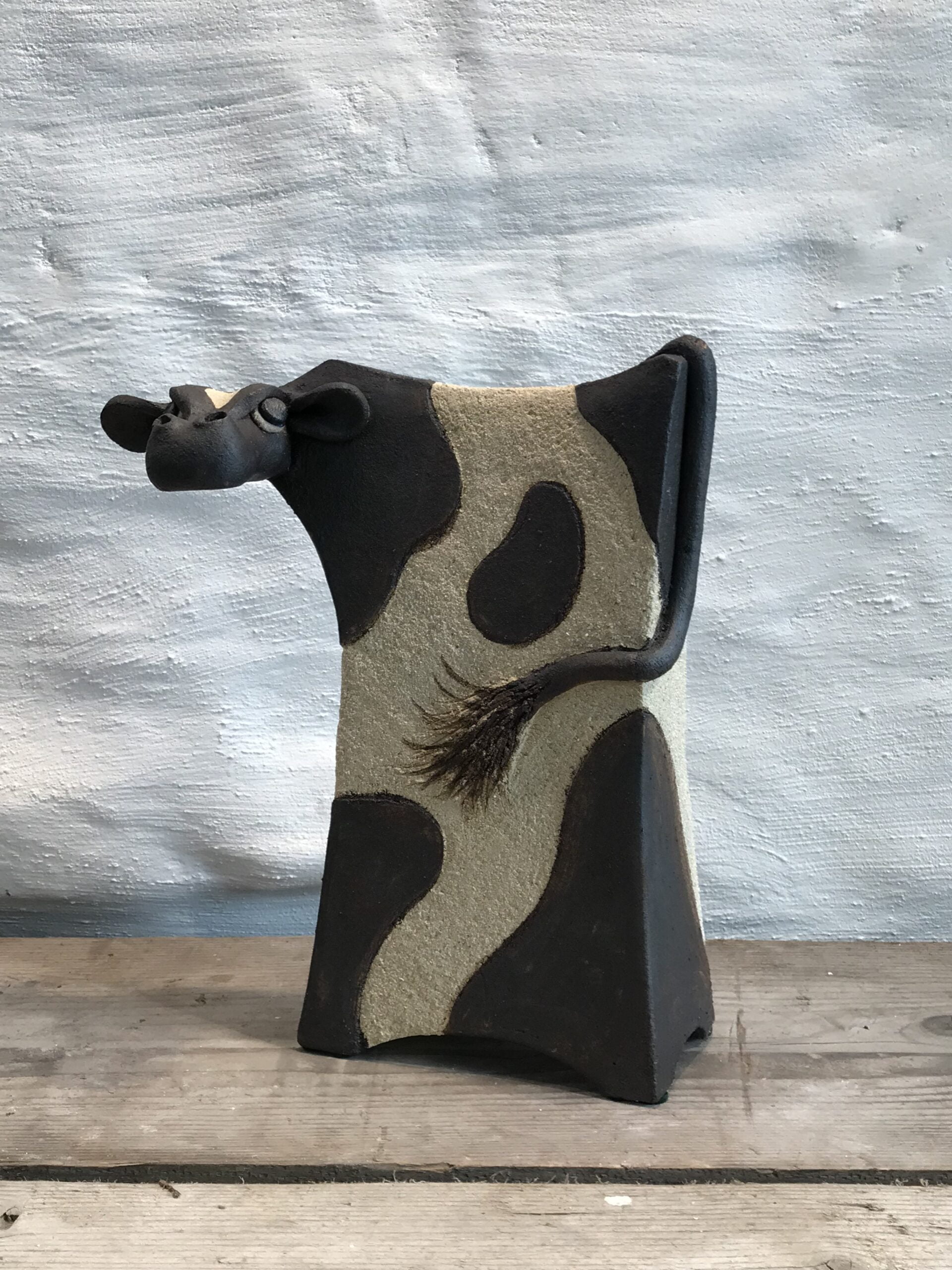 Ceramic Cow made by Sarah Darcy Ceramics
